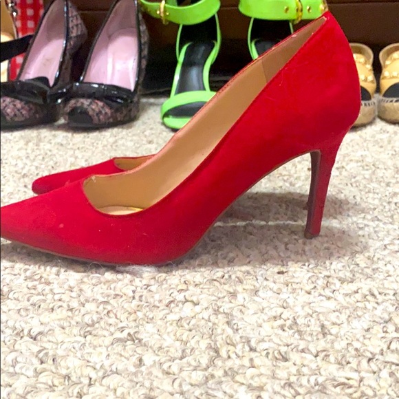Jessica Simpson | Shoes | Red Suede Heels | Poshmark